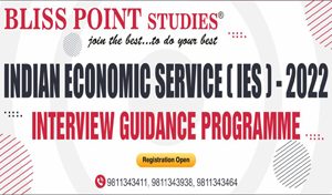 Indian Economic Service (IES) – BLISS POINT STUDIES